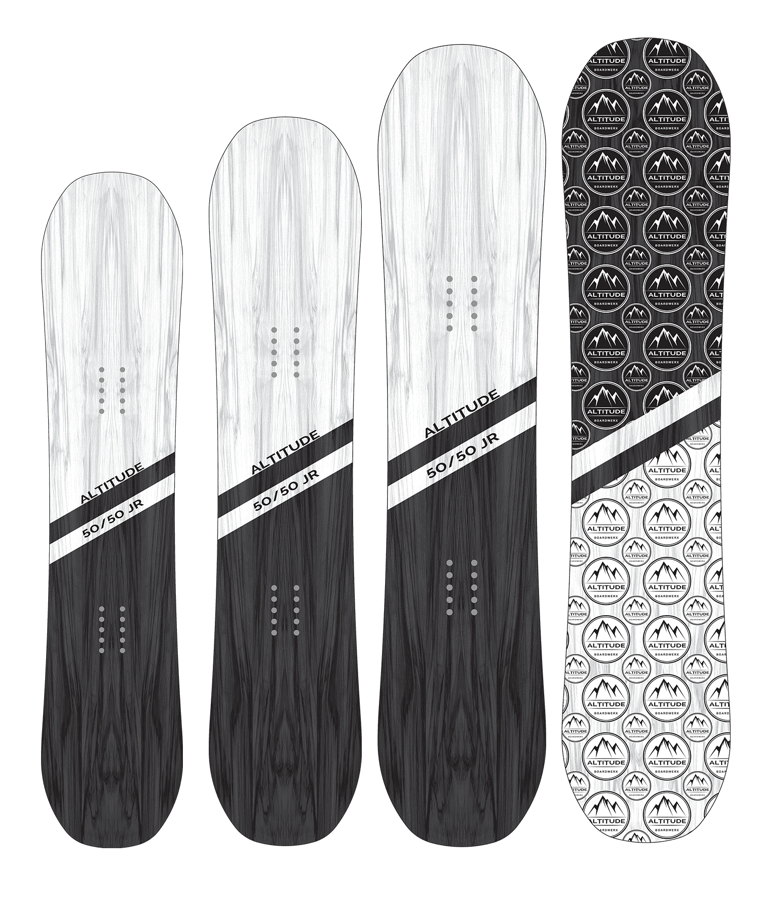 ALTITUDE JR KIDS' 50/50 SNOWBOARD (TRADITIONAL ROCKER) 135CM - Walmart.com