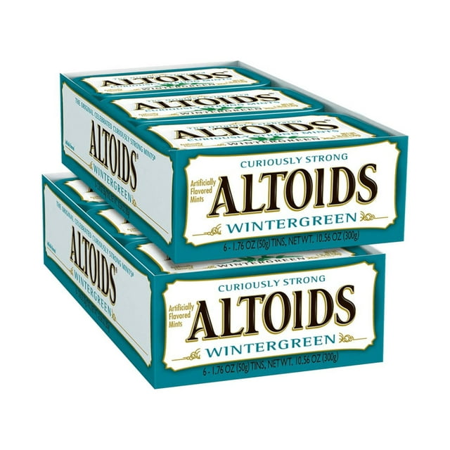 ALTOIDS Classic Wintergreen Breath Mints, 1.76-Ounce Tin (Pack of 12 ...