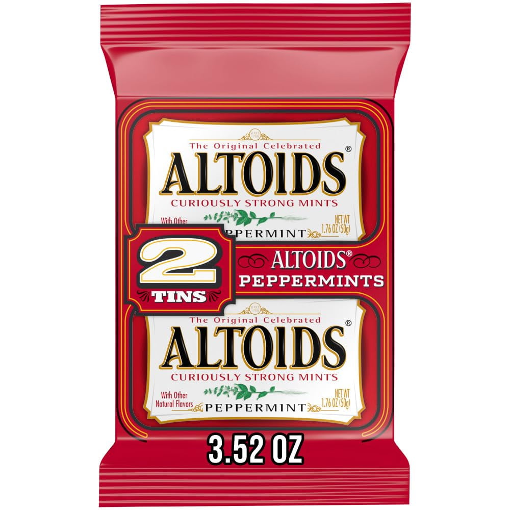 ALTOIDS Peppermint Mints, Peppermint Candy, 1.76 AIS1 oz. Pack of 2 ...