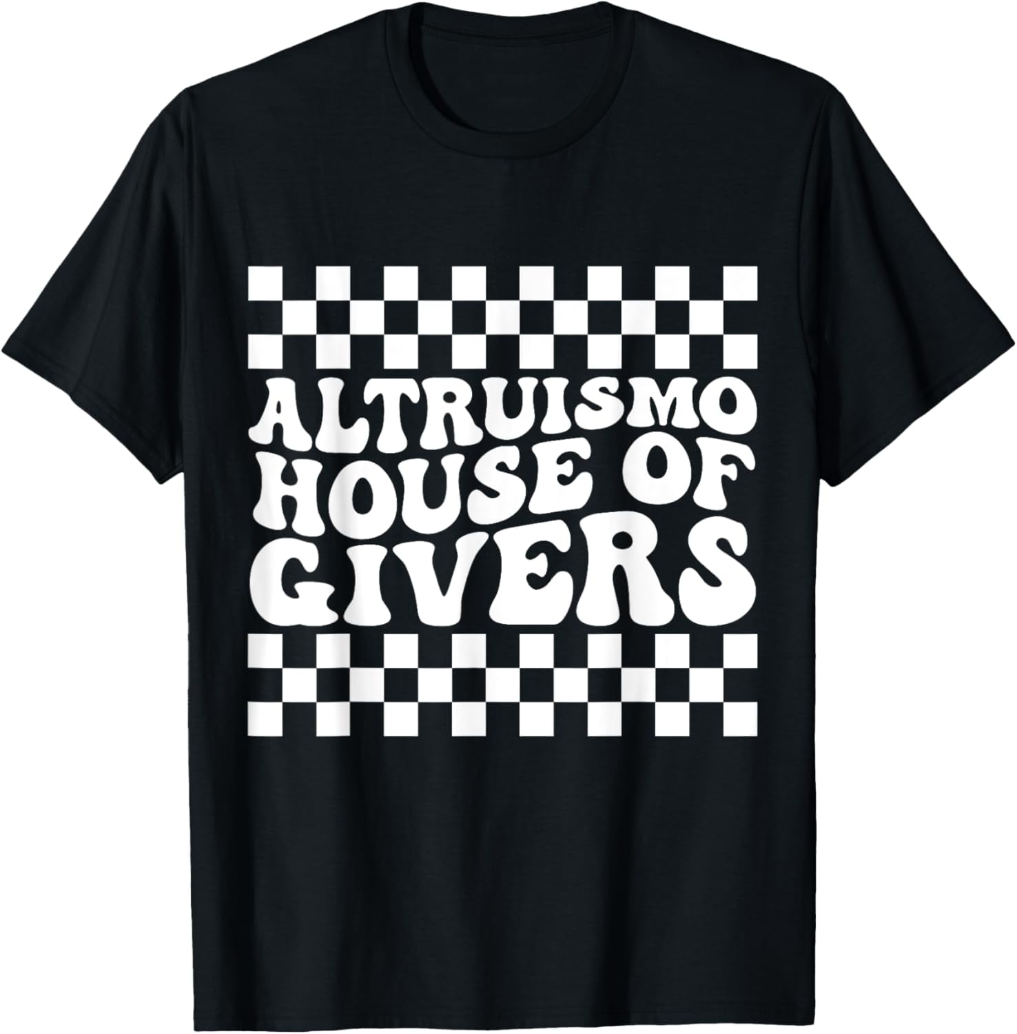ALTRUISMO House Of Givers Black Retro Groovy Social ALTRUISM T-Shirt ...