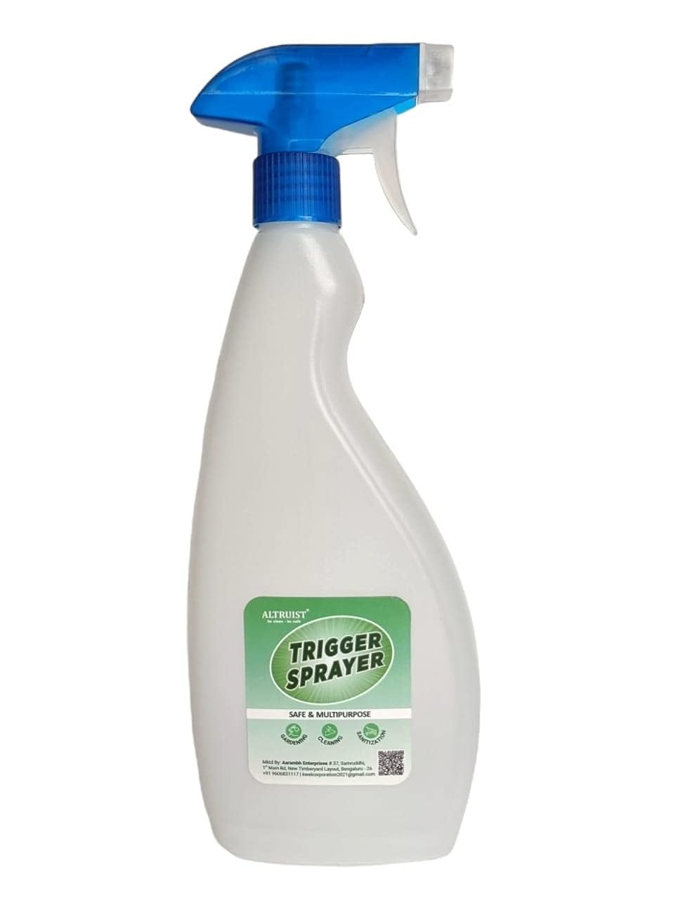 ALTRUIST Plastic Empty Flat Spray Bottle DoubleShot Trigger Aqua For ...