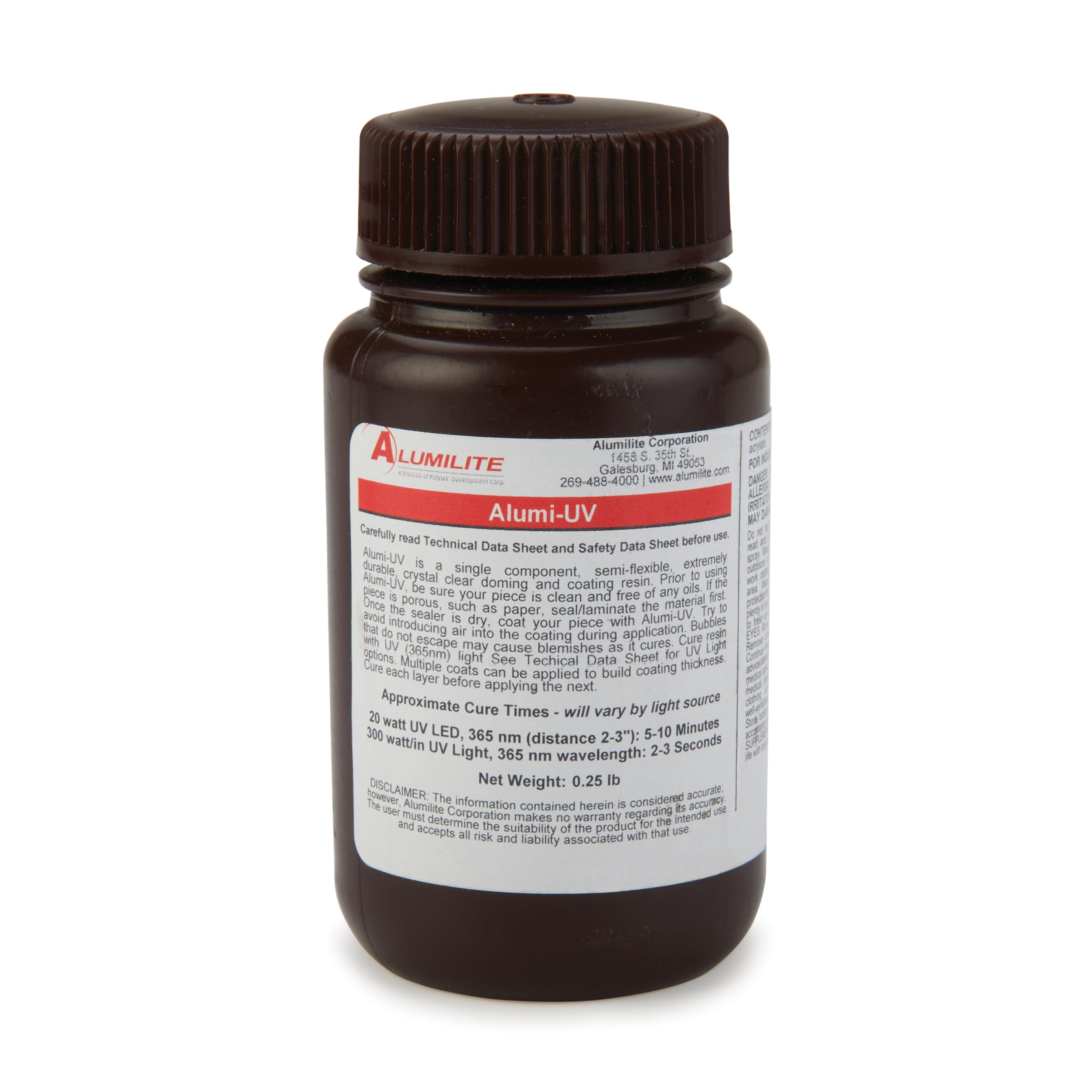 ALUMI-UV Clear Liquid Cure Coating Resin - High-Gloss Finish, UV Light ...