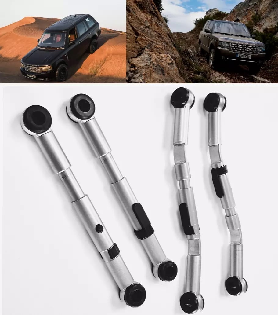 ALUMINUM ADJUSTABLE AIR RIDE SUSPENSION LIFT + PLUS 2" INCHES ROD LINKS ...