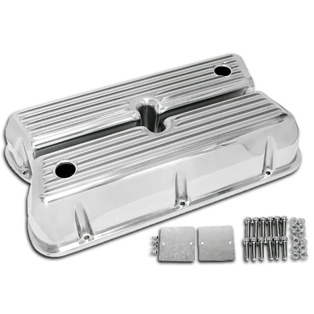 ALUMINUM For 62-85 FORD SB 289-302-351W 5.0 TALL VALVE COVERS FINNED ...
