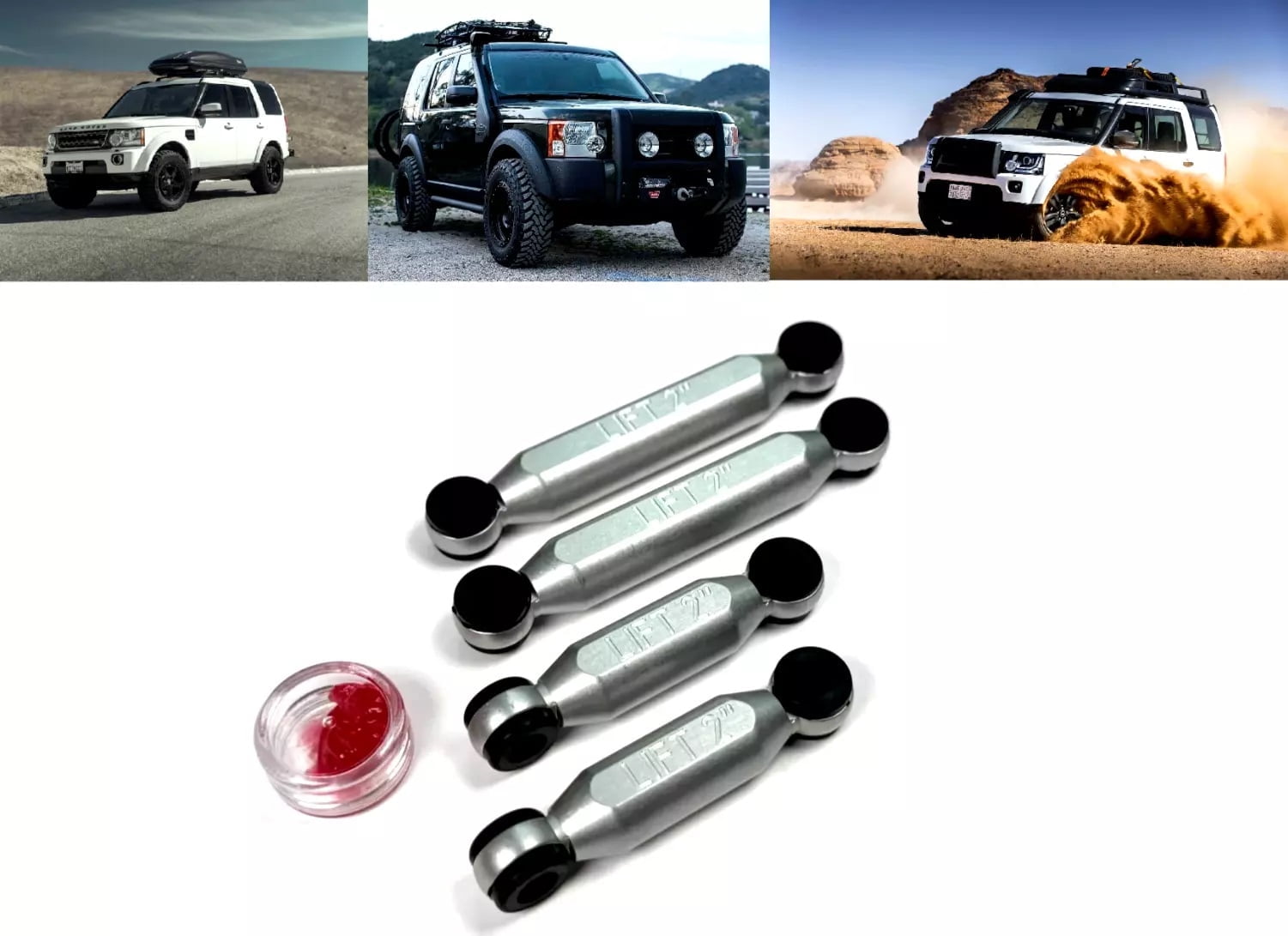 ALUMINUM SUSPENSION LIFT HEAVY-DUTY SOLID + PLUS 2" ROD LINKS ...