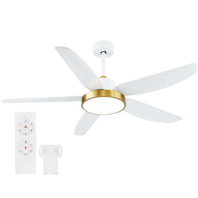 ALUOCYI 56 inch Ceiling Fan with Light and Remote Control,Modern ...
