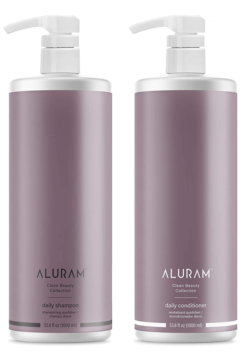 Aluram Daily Shampoo and Conditioner Set, Coconut Water-Based, 33.8 Fl ...
