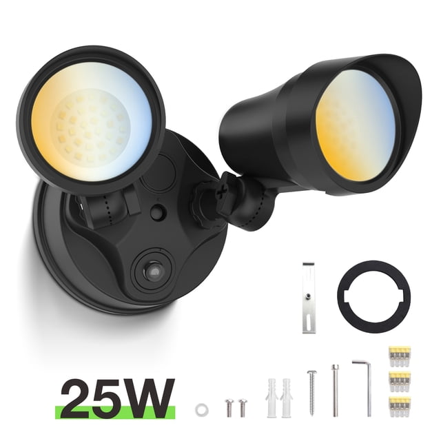 ALUSSO 2000LM LED Security Light Dusk to Dawn, 25W Floodlight for ...