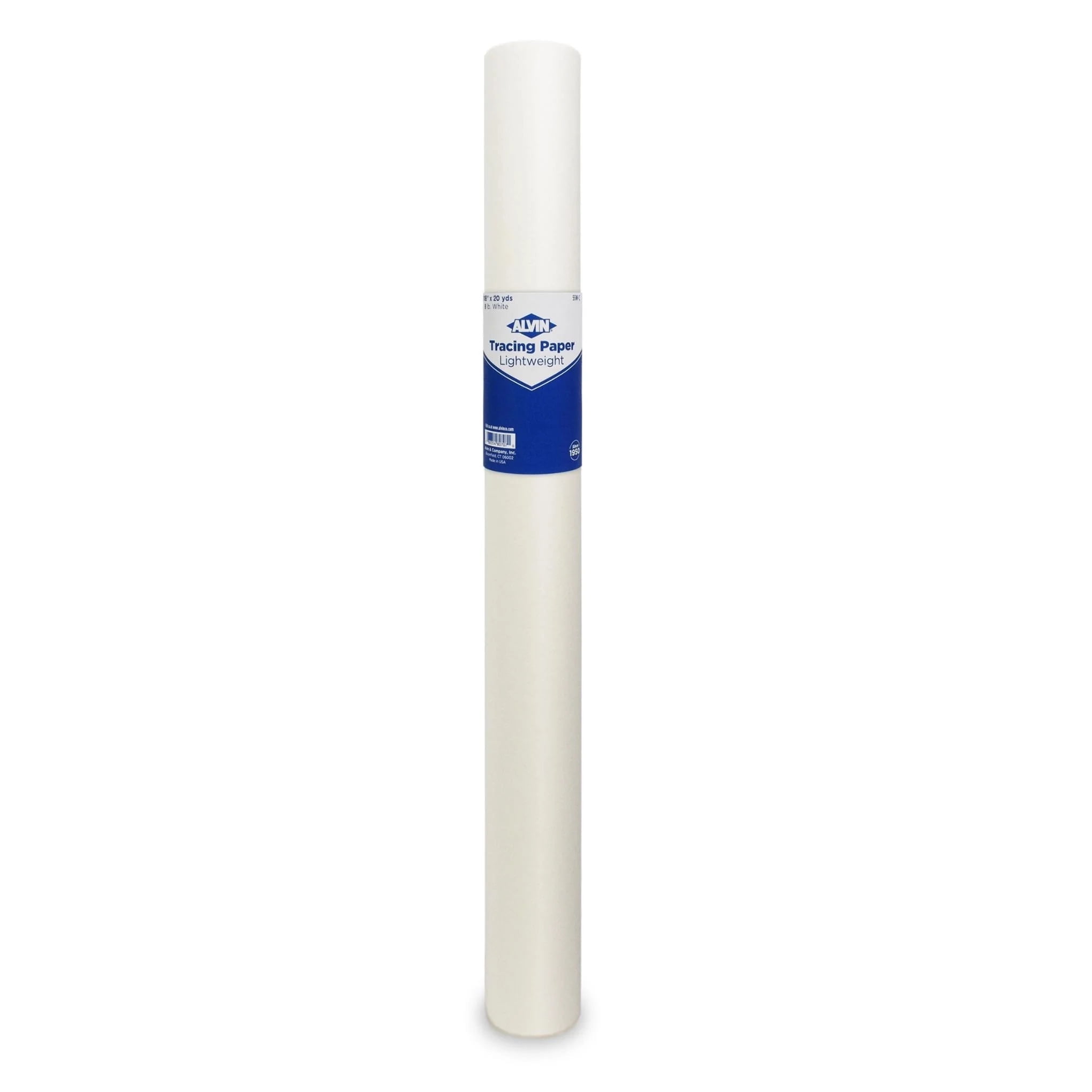 ALVIN 55W-C Lightweight Tracing Paper Roll, White, Suitable with Ink ...