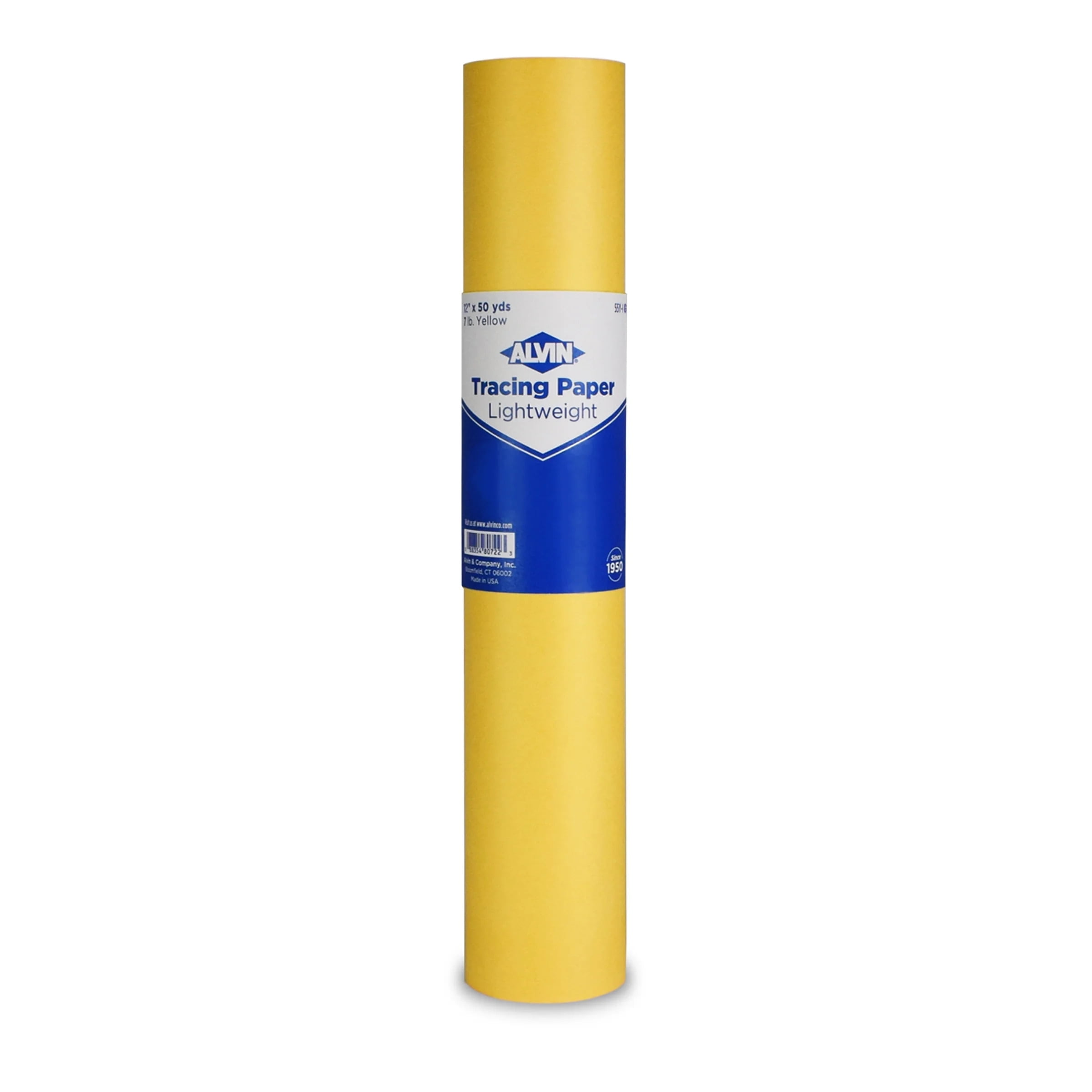 ALVIN 55Y-G Lightweight Tracing Paper Roll, Yellow, Suitable with Ink ...