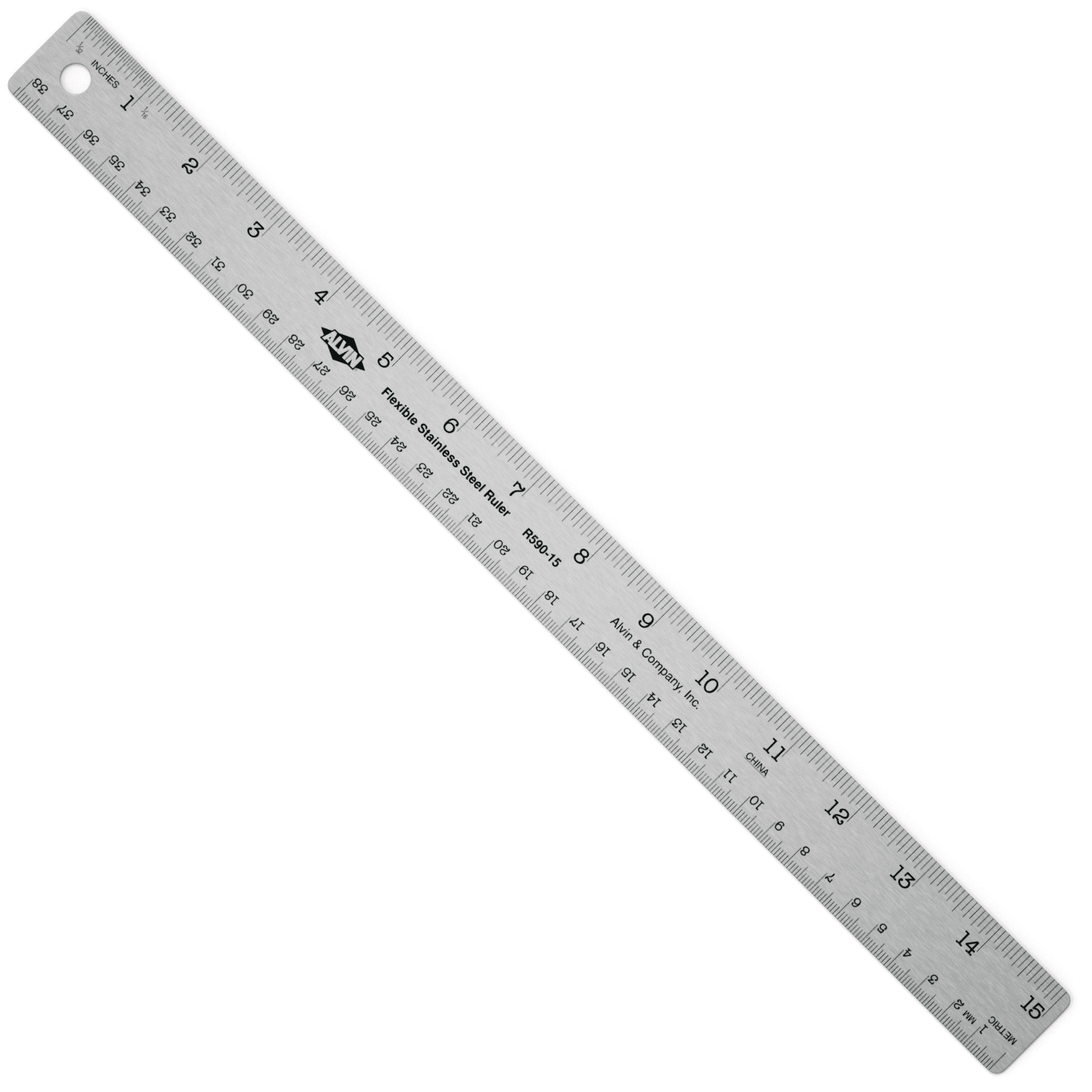 (Price/EA)Alvin R590-15 15" Flexible Stainless Steel Ruler - Walmart.com
