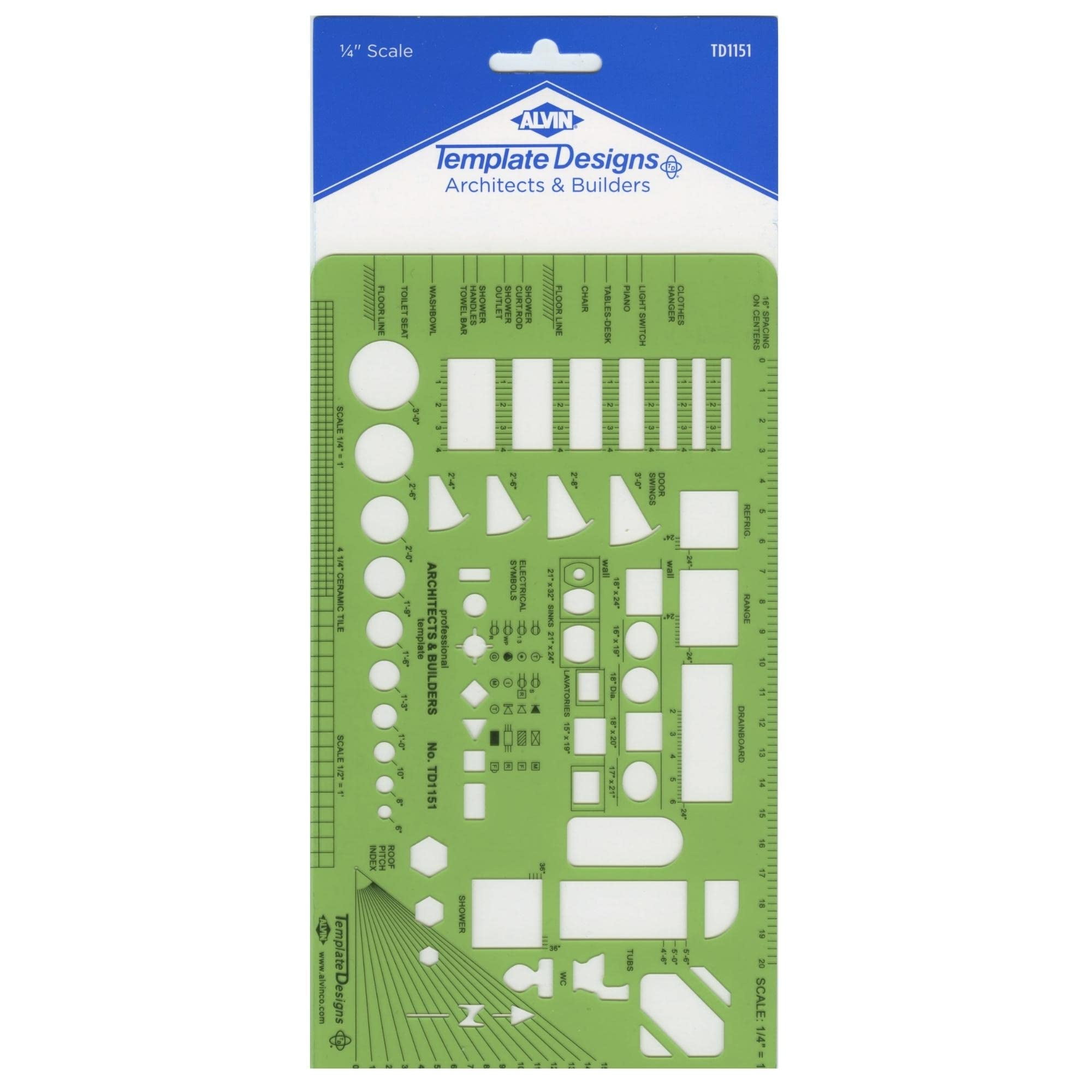 ALVIN, TD1151, Architects & YPF5 Builders Template, Drawing and ...