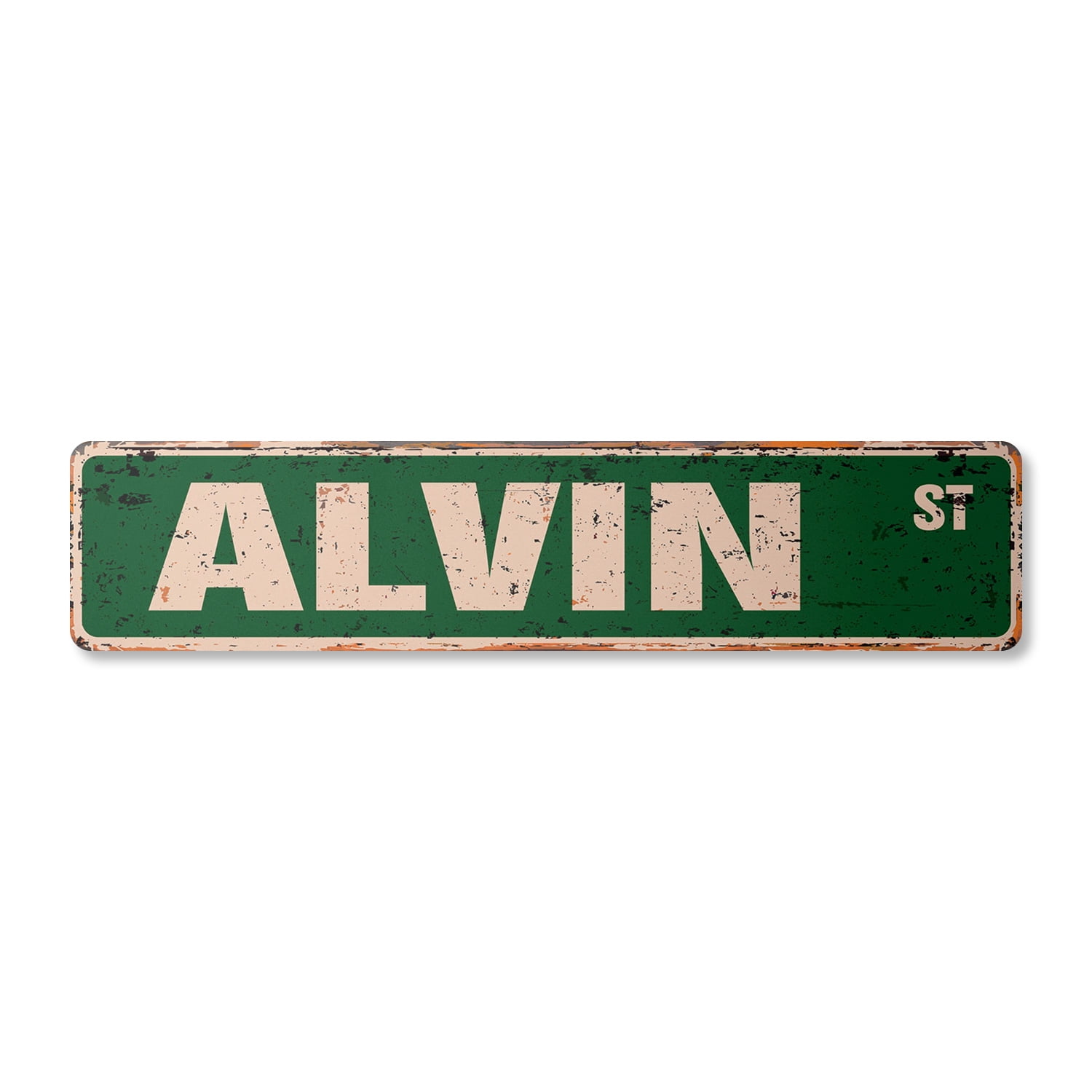 ALVIN Vintage Plastic Street Sign Childrens Name Room Sign | Indoor ...