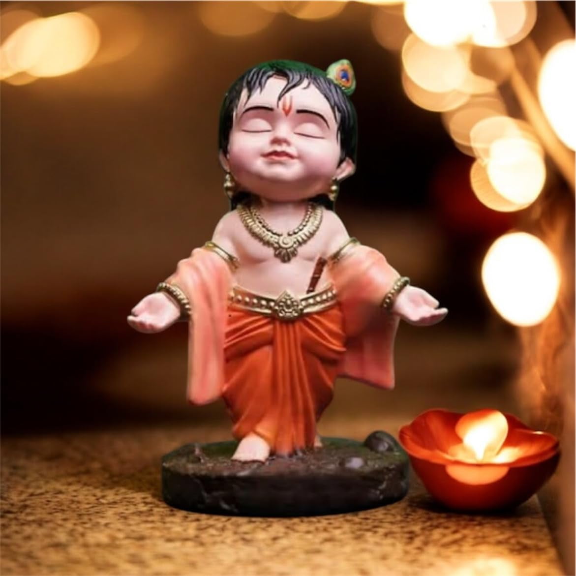 ALWAYS BETTER LOOK Bal Gopal Krishna Idol Krishna Idol Car Dashboard ...