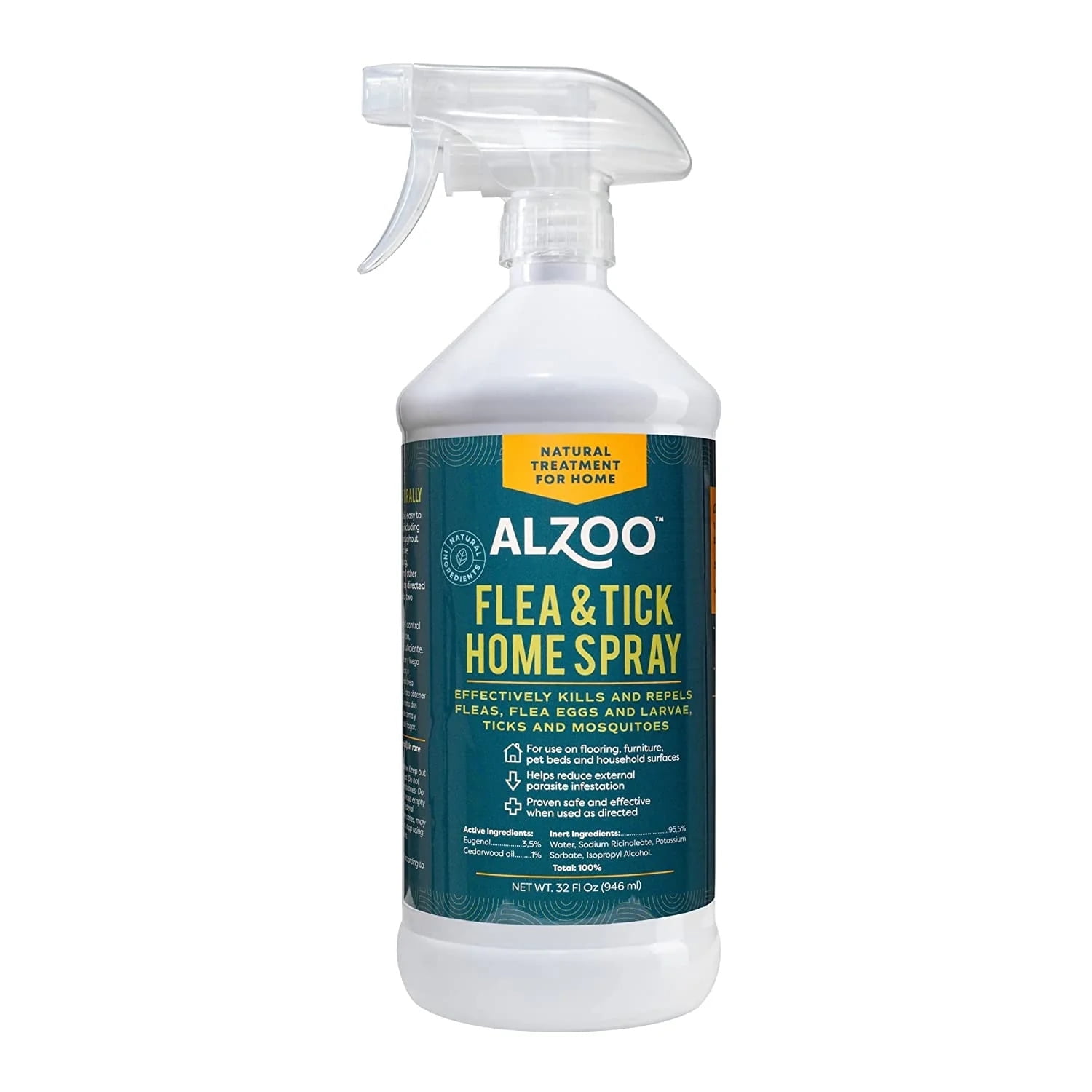 ALZOO Natural Flea & Tick Home Spray 32oz - Walmart.com