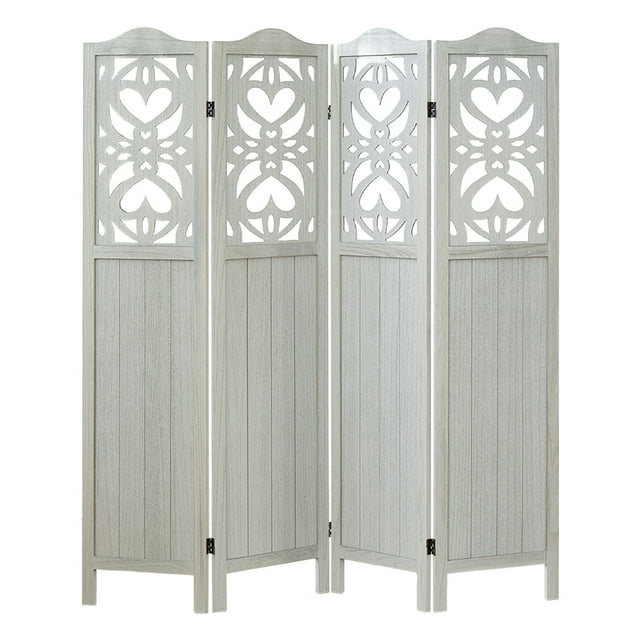 Aletheiawu 4 Panel Wood Room Dividers and Folding Screens, No ...
