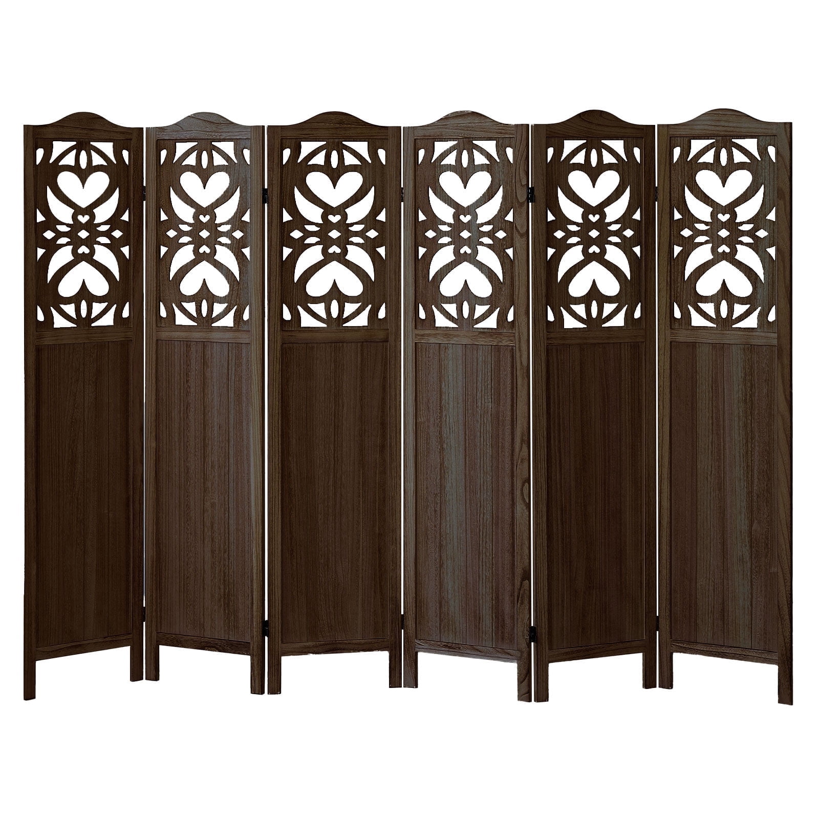 Aletheiawu 6 Panel Wood Carved Room Dividers and Folding Screens ...