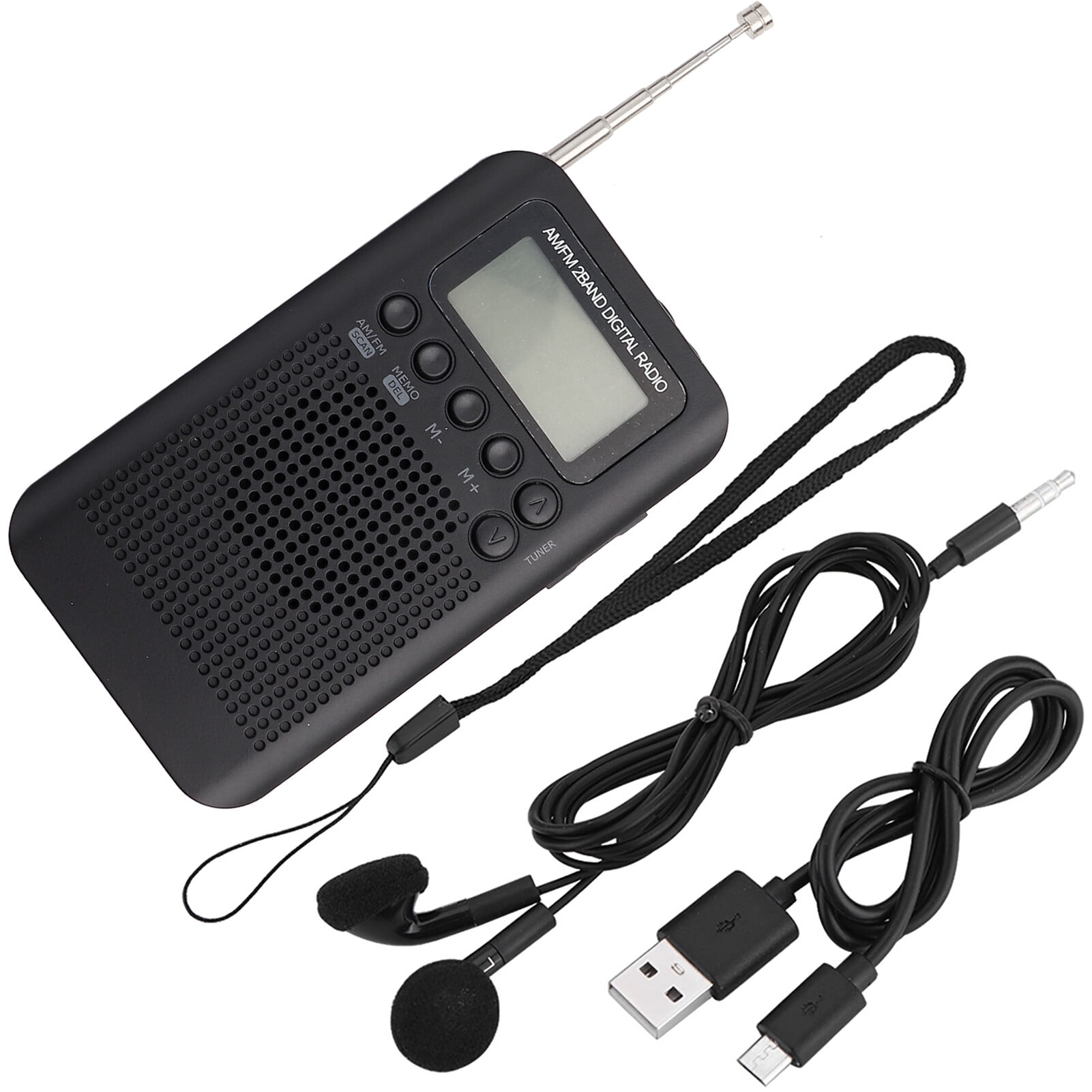 AM FM Digital Radio 2 Band Stereo Radio Digital Tuning Radio Pocket ...