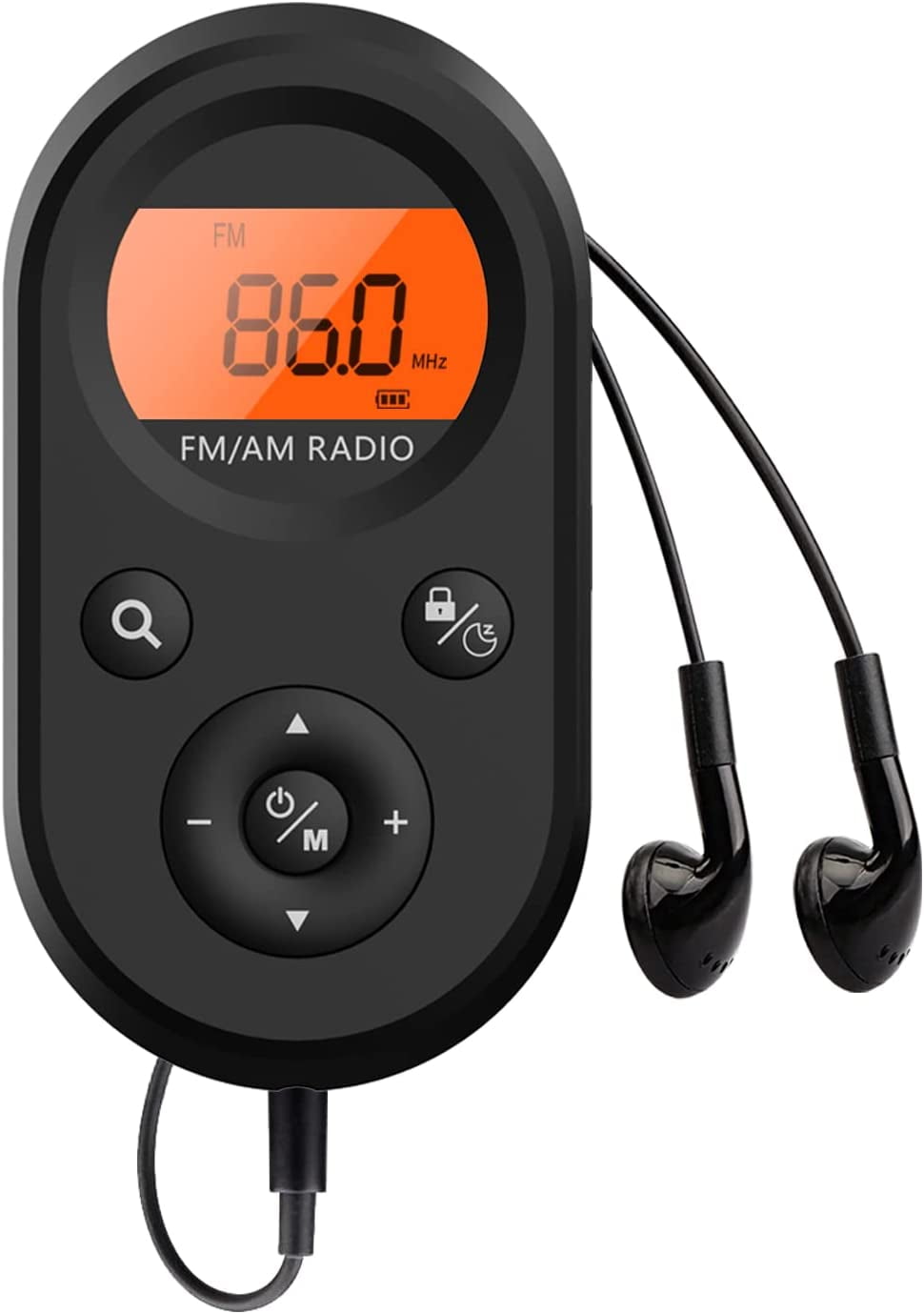 AM FM Portable Radio,Personal Pocket Radio Rechargeable with Best ...