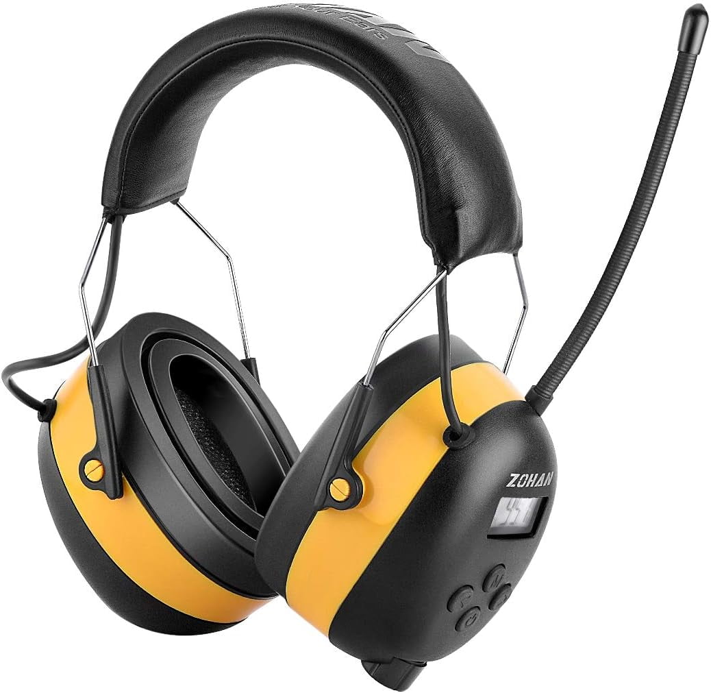 AM/FM Radio Headphone with Digital Display EM042, Ear Protection Noise ...