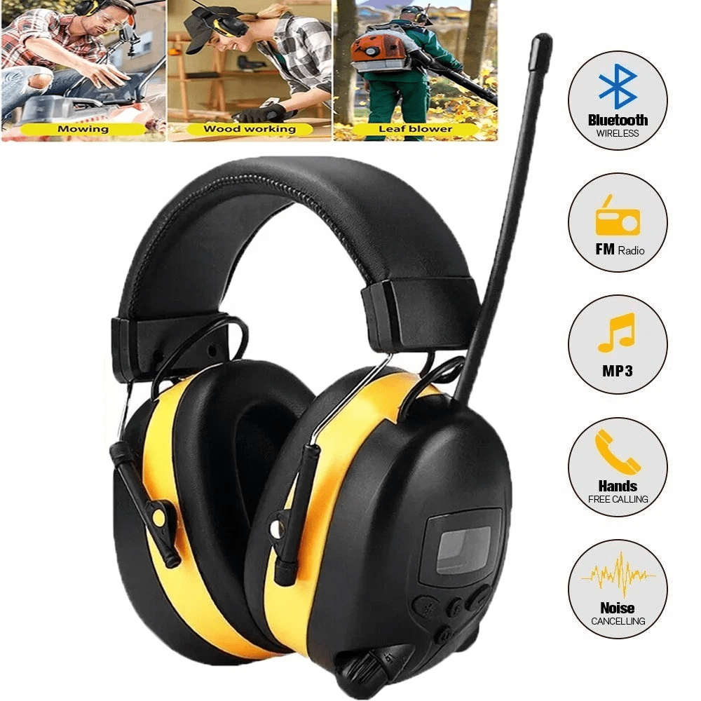 AM/FM Radio Headphones with Digital Display, 30dB AM FM Hearing ...