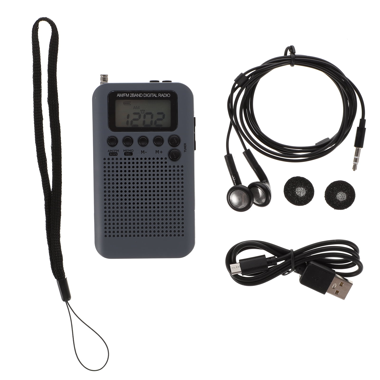 AM/FM Radio Mini Radio Digital 2 Band Stereo Tuning Radio without ...