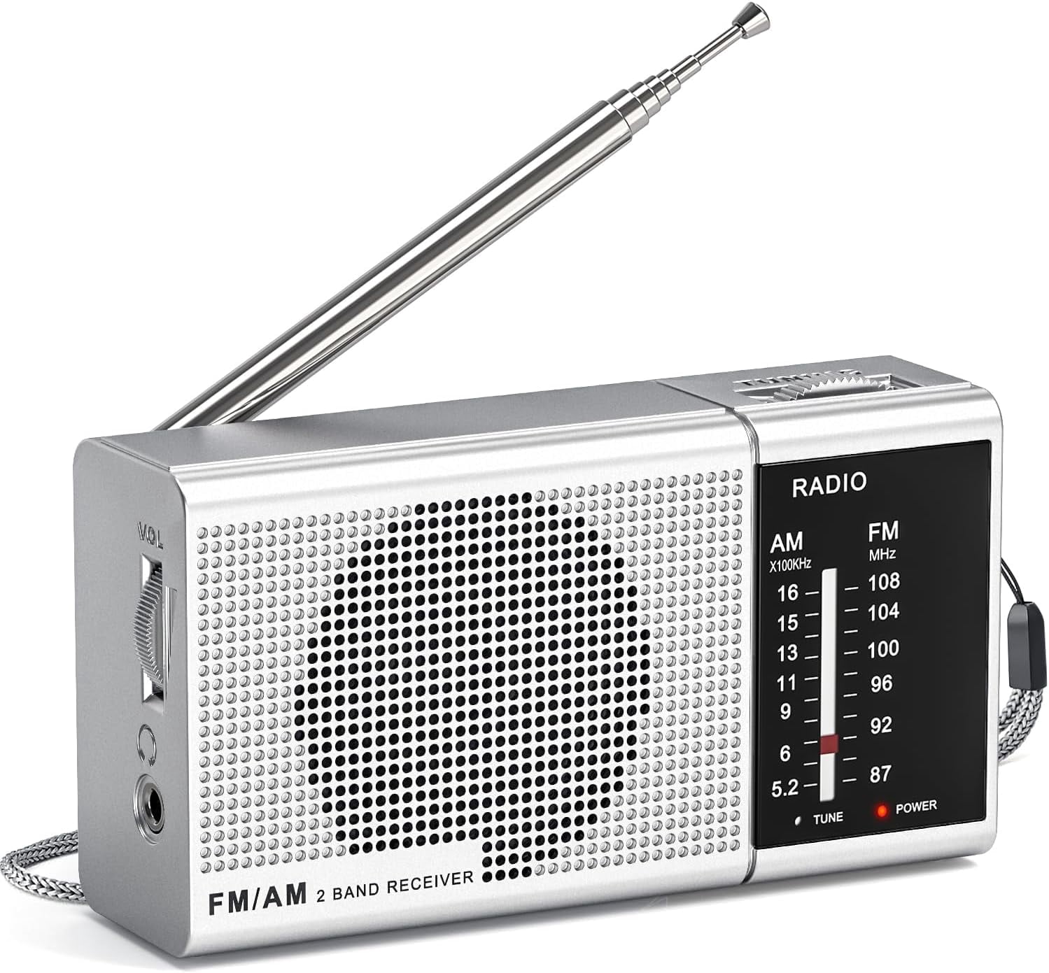 AM/FM Radio, Portable Radio with 2 AA Battery-Operated, Transistor ...