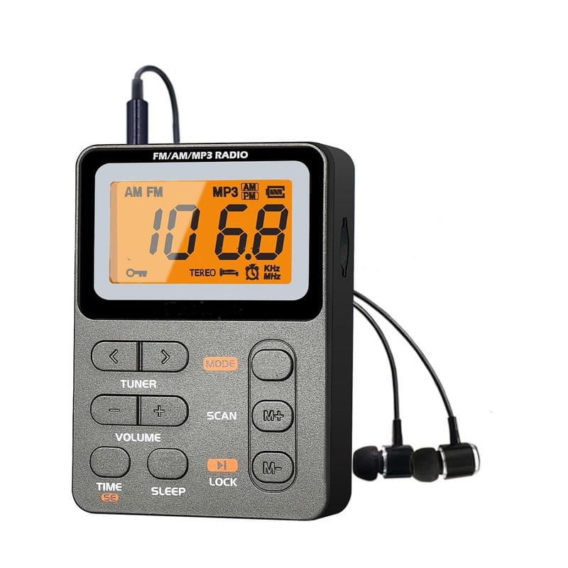AM FM Radio Portable, Rechargeable Pocket Radio with Best Reception ...