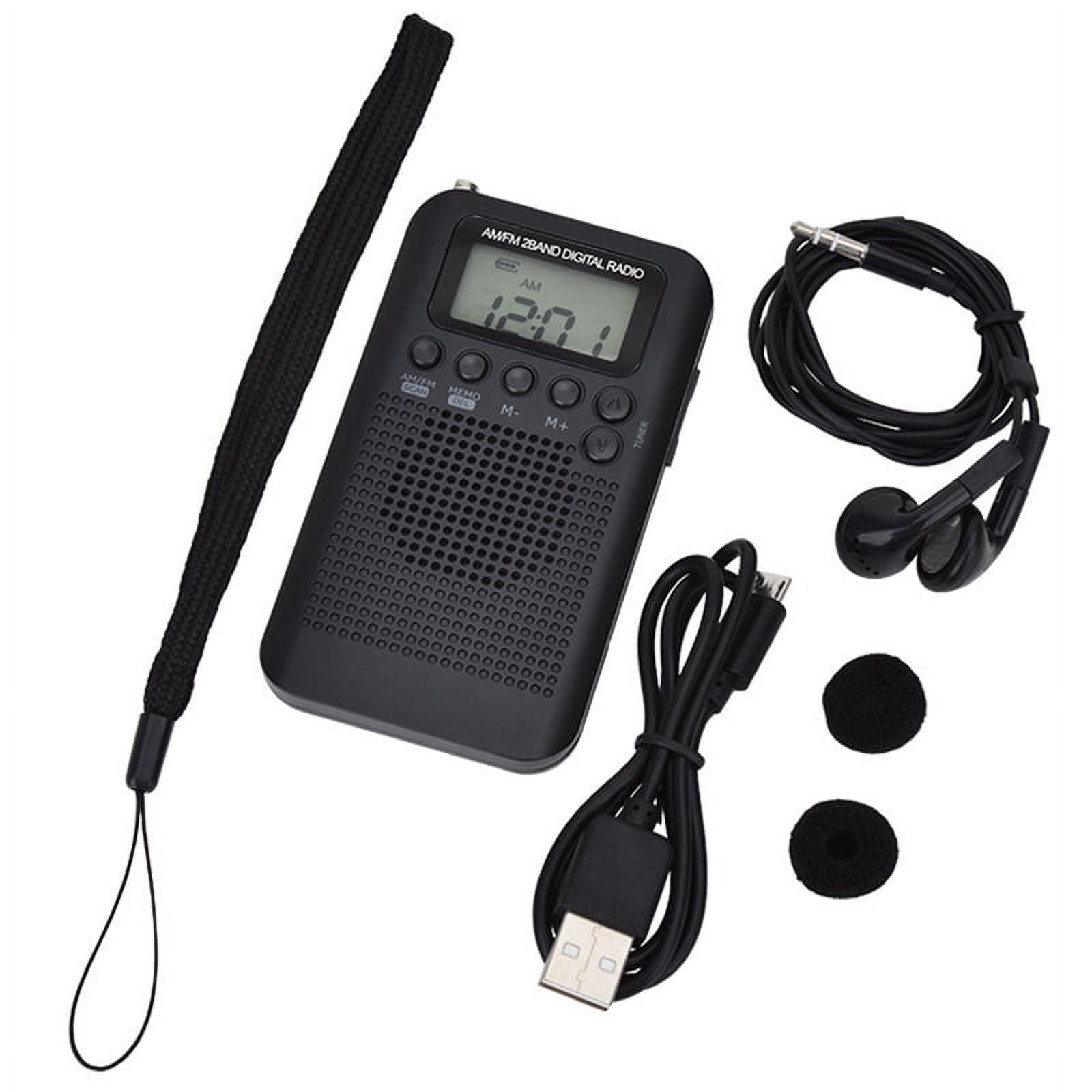 AM/FM Radio with LCD Display Pocket Handheld Radio Digital Dual Band ...