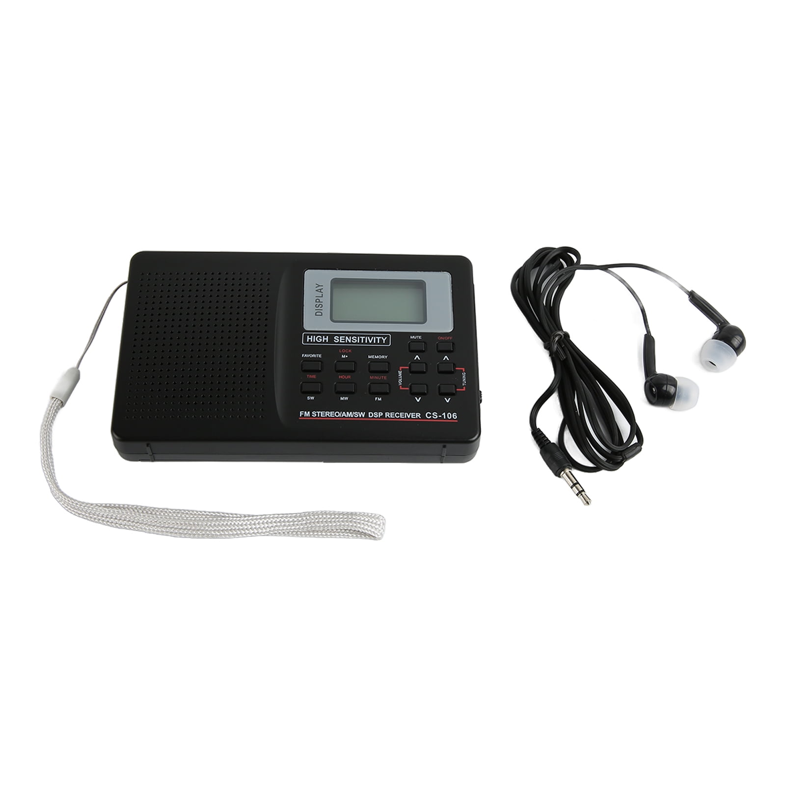 AM FM SW Radio Memory Function Low Loss Backlight Keys Portable Digital ...