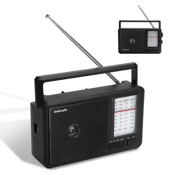 AM FM SW Radio Portable, TSV Shortwave Radio Battery Powered/Plug in ...