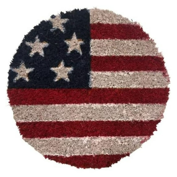 AM Flag, 9 Inch Round Insert for 2' X 3' Doormat, Fits Calloway Mills ...