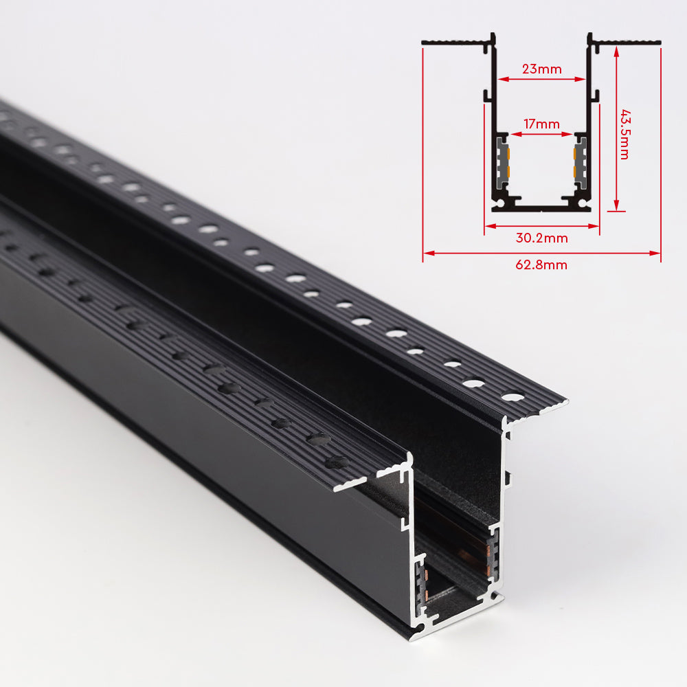 AM-MR-20P15B - (1M) 20 Style Plastering Mounted Magnetic Rail - Walmart.com