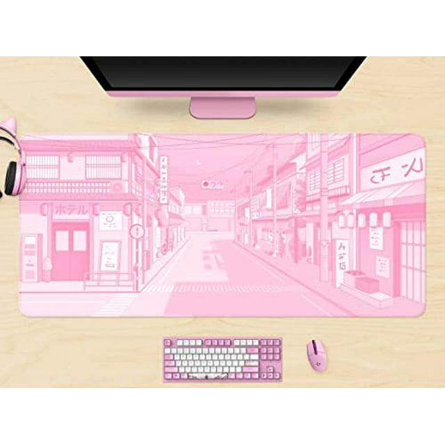 AM Pink Anime Mouse Mat Large Gaming Pad For Mouse and Keyboard Mouse ...