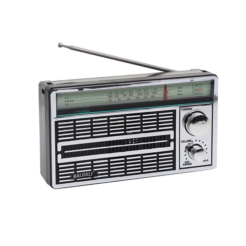AM SW Radio with Telescopic Antenna Knob Adjustment Radio Speaker ...