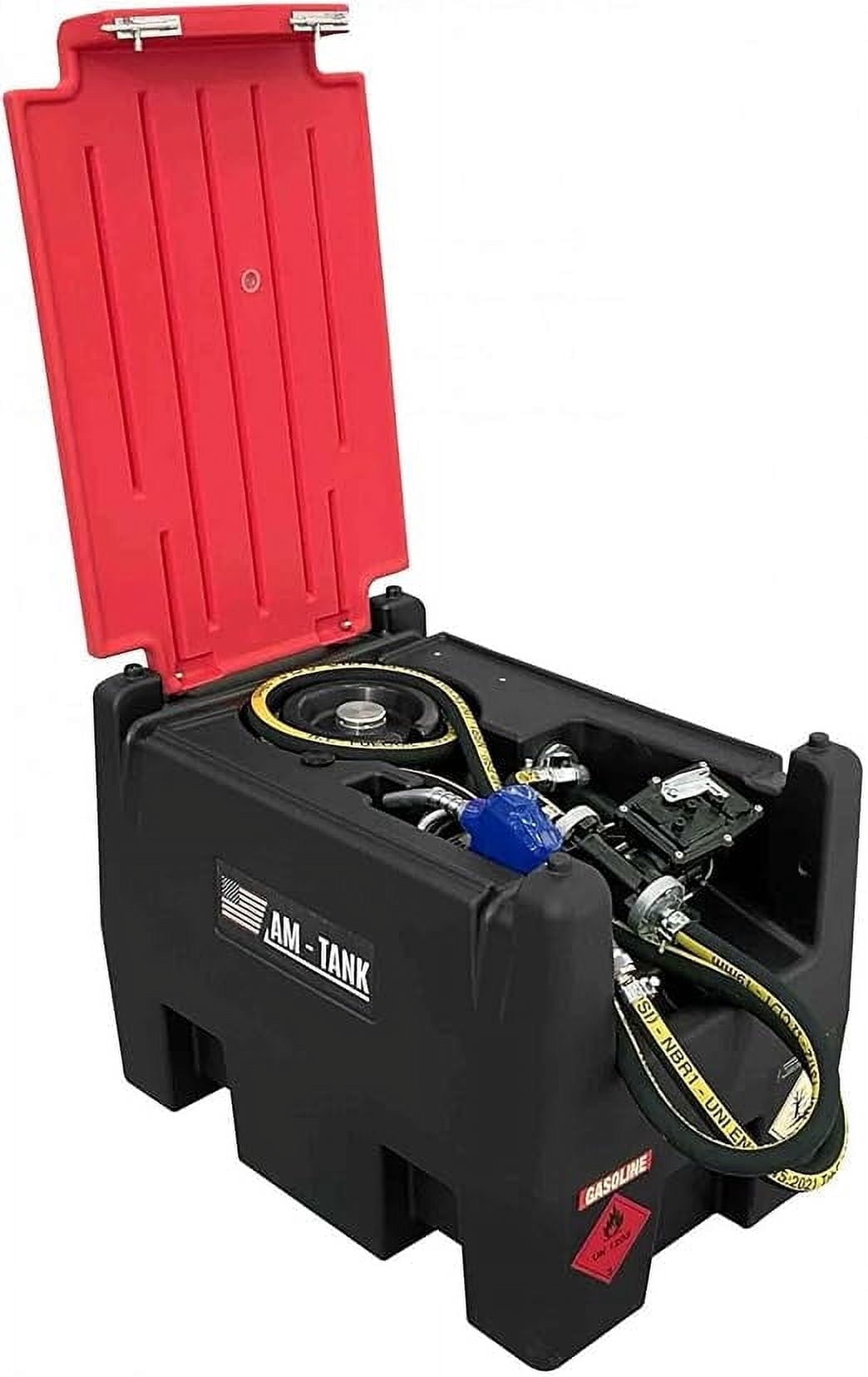 AM-TANK 58-Gallon Portable Diesel Fuel Transfer Tank with 12V Pump for ...