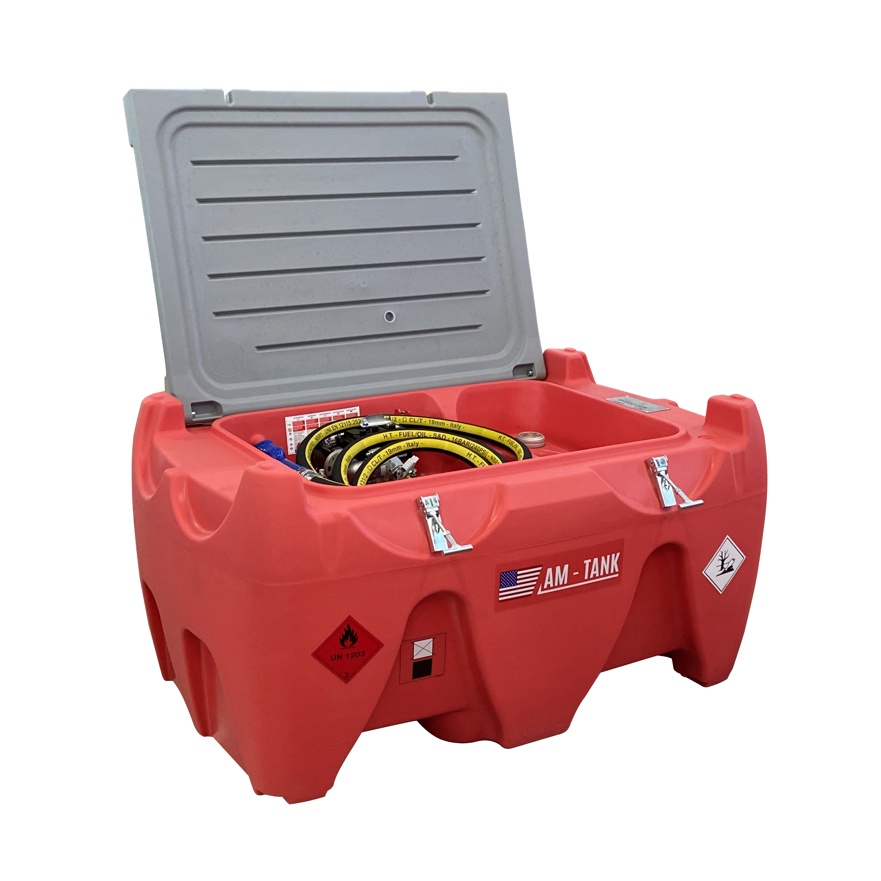 AM-TANK 40 Low-Profile Portable GAS Transfer Fuel Tank, 40 Gal with 12V ...