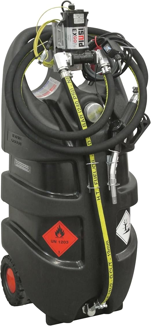 AM-TANK Portable 29 gal Gas Fuel Tank Caddy with 12V Ex-Proof pump ...