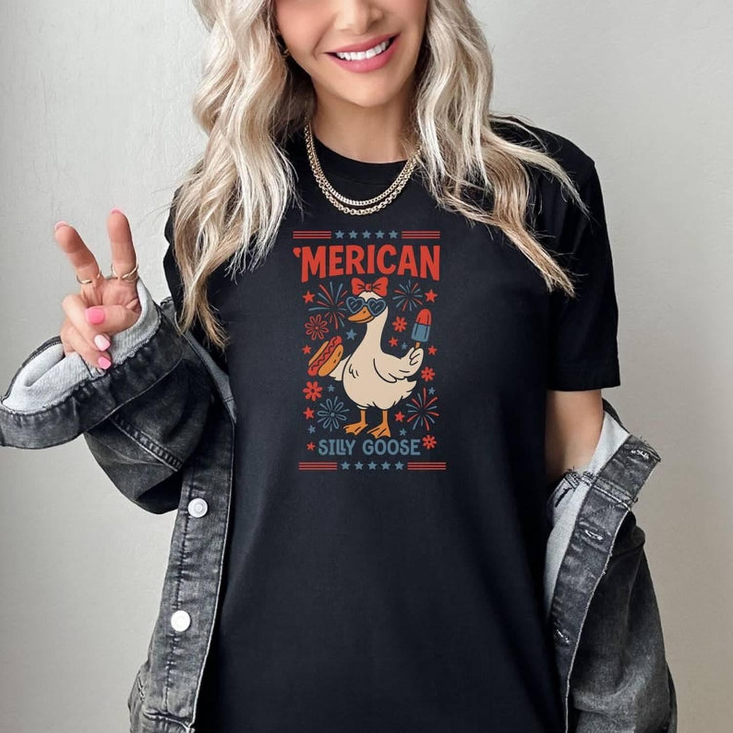 AM-eriC-An Silly Goose T-S-hirt Silly Goose S-hirt Novelty T-EE Fun ...