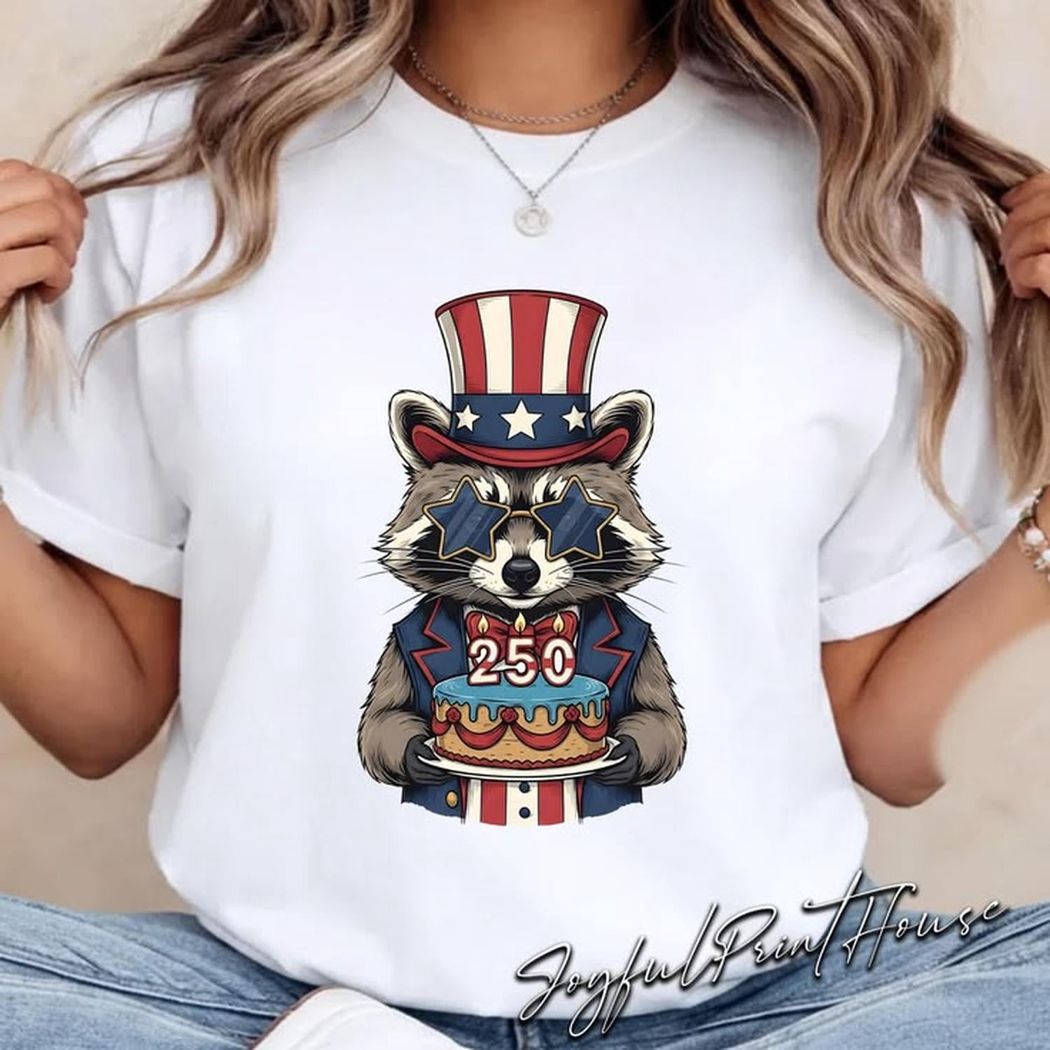AM1erica 250 Years Shirt Cute RacC1oon Patriotic T1EE 1776 2026 Funny ...