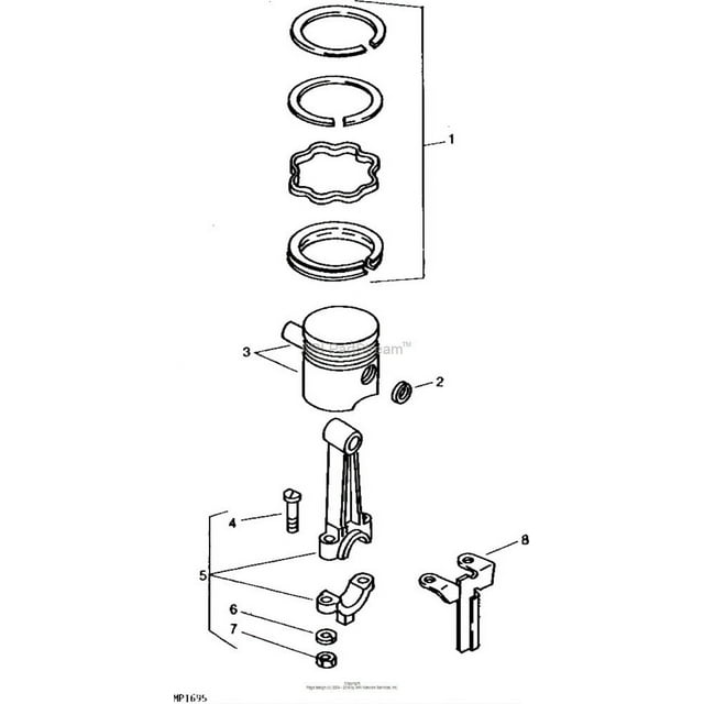 AM38063 PISTON fits JOHN DEERE (New OEM) - Walmart.com