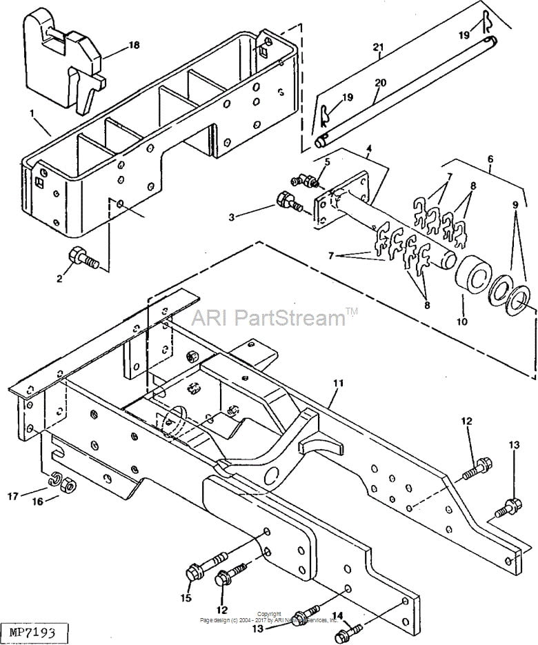 AM877104 FRONT FRAME COMP fits JOHN DEERE (New OEM) - Walmart.com