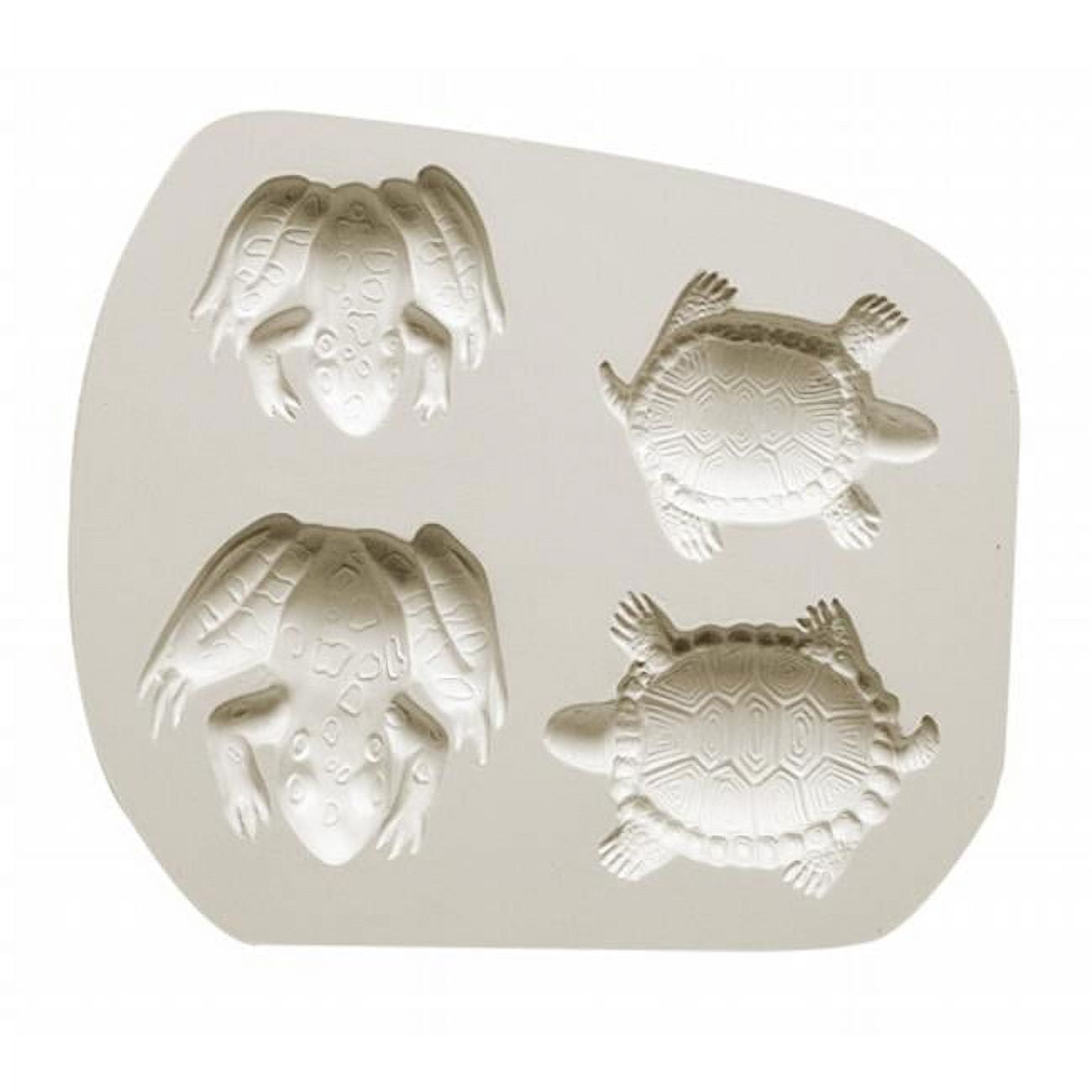 American Art Clay 1442856 Amaco Turtle and Frog Plaster Sprig Mold, 7 x ...