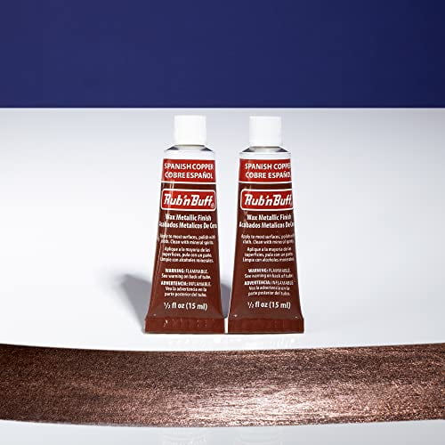 AMACO Rub n Buff Wax Metallic Finish - 2 Rub n Buff Spanish Copper 15ml ...