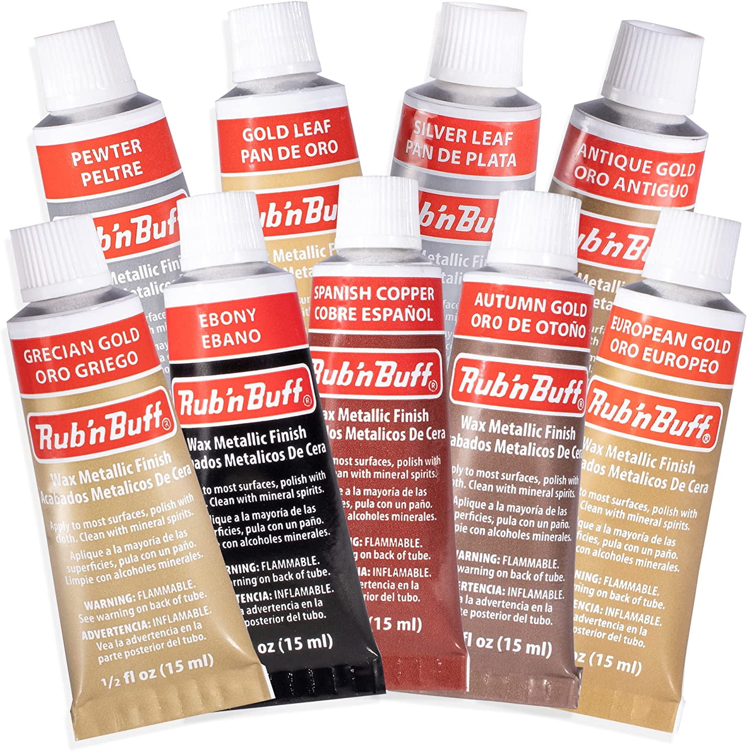 AMACO Rub n Buff Wax Metallic Finish 9 Color Kit - Antique Gold ...