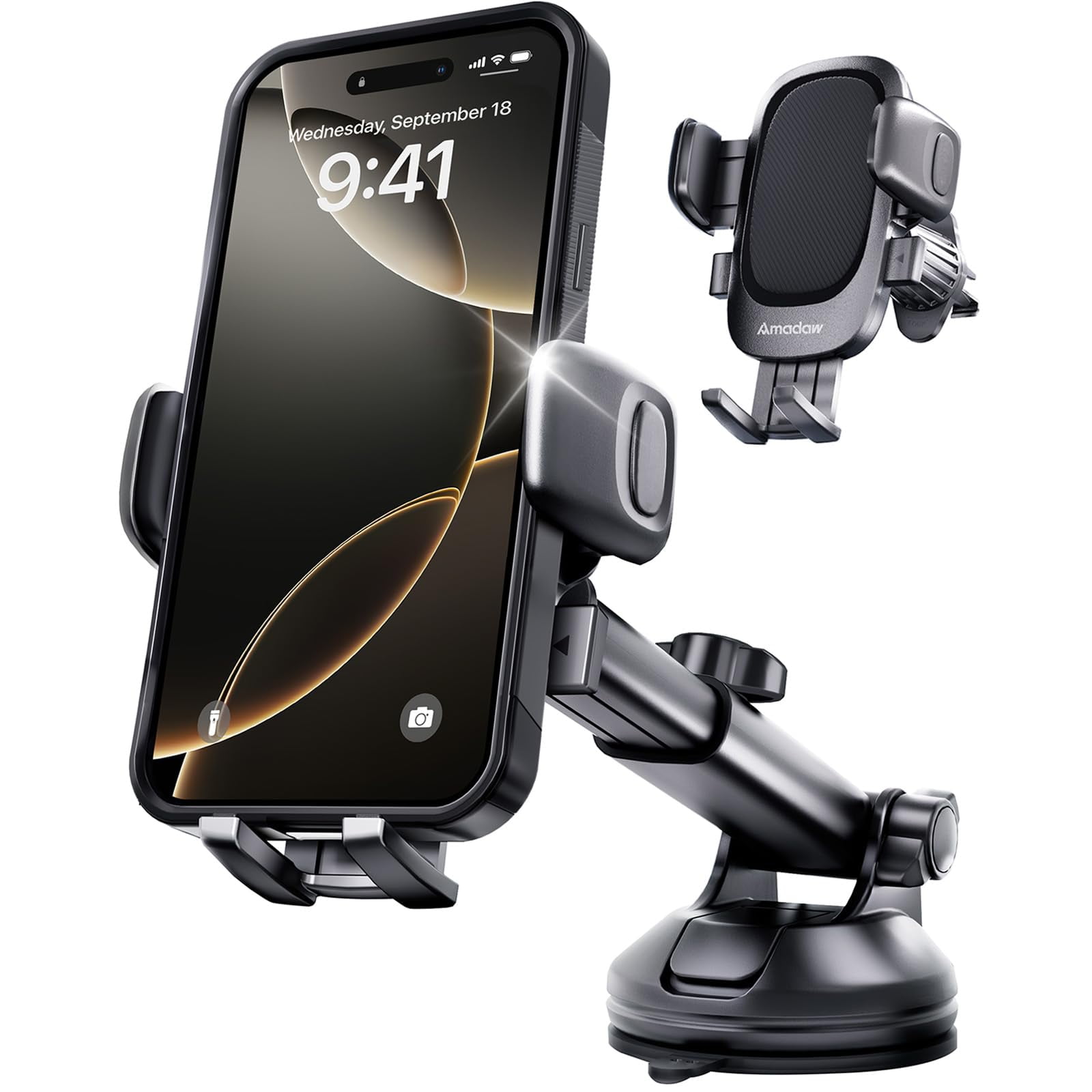 AMADAW Phone Holders for IFF17 Your Car 3-in-1 Mount for Windshield ...