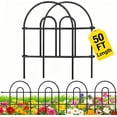 AMAGABELI 35 Panels 18in(H)×50ft(L) Decorative Garden Fence No Dig ...
