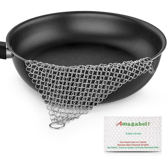 AMAGABELI GARDEN & HOME 10”x10” Stainless Steel Cast Iron Cleaner ...