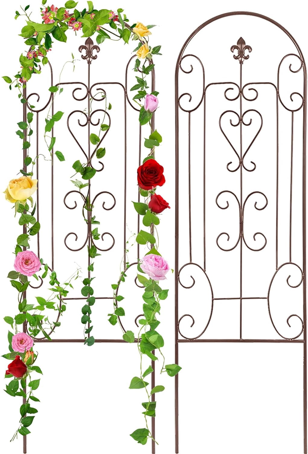 AMAGABELI GARDEN & HOME 2 Pack Metal Garden Trellis for Climbing Plants ...