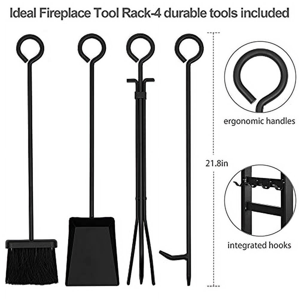 AMAGABELI GARDEN & HOME 30.7in Large Firewood Rack With Fireplace Tools ...